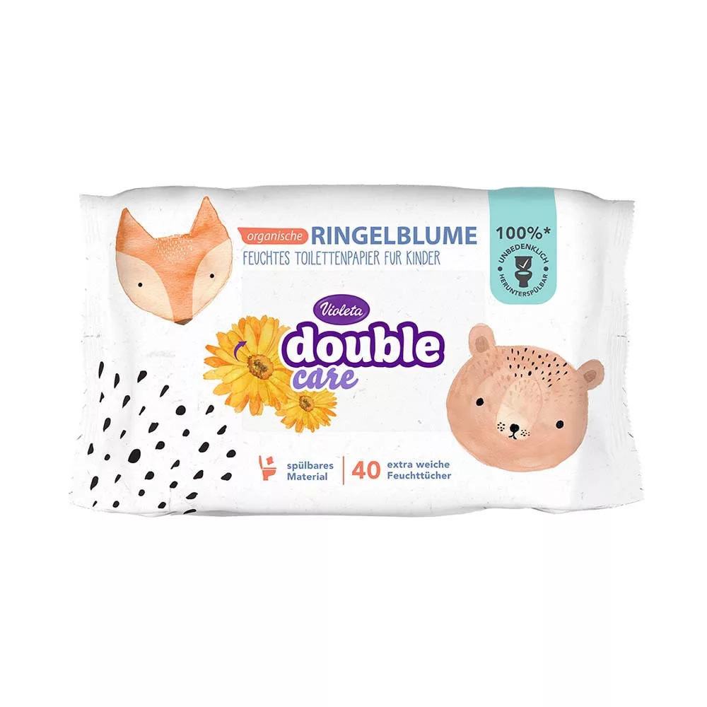 Violeta Double Care nedves toalettpapír gyermekeknek - 40db